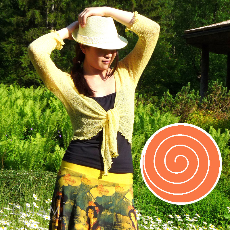 Onami Design Online Shop - Ikat Jacket - Neon Orange